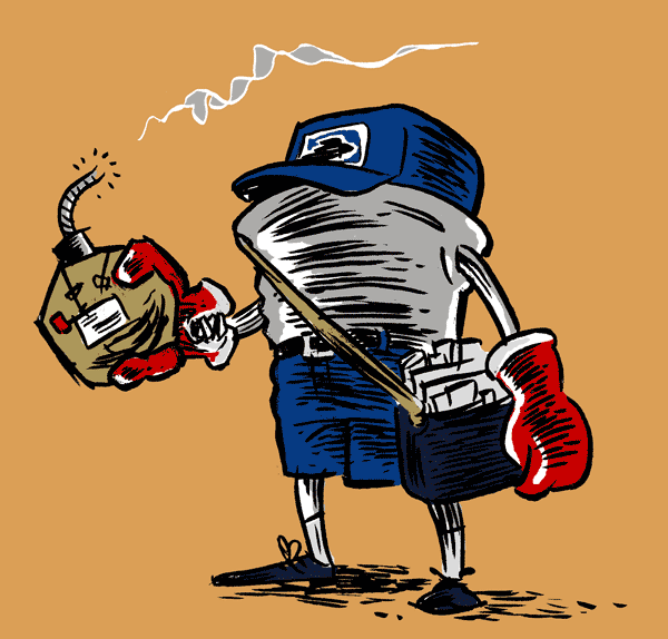 Boxing Bucket as Mailman: – Ben Towle: Comics, Cartooning, Teaching