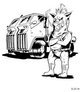 Craft: Razorback Pinup – Ben Towle: Comics, Cartooning, Teaching